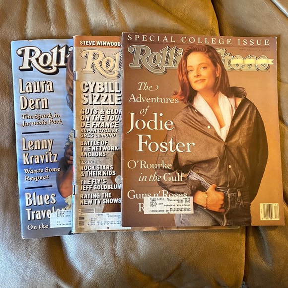 Other | 3 Issues Rolling Stone Magazine Jodie Foster Cybill Shepherd ...
